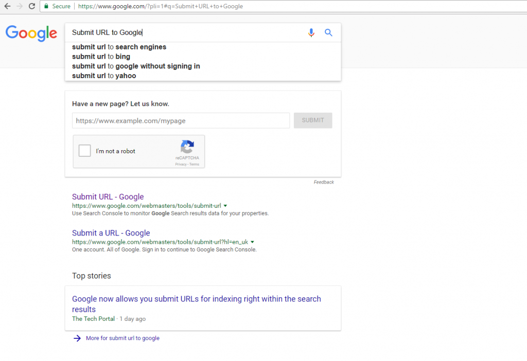 Google Submit | Google's Site Indexing Update